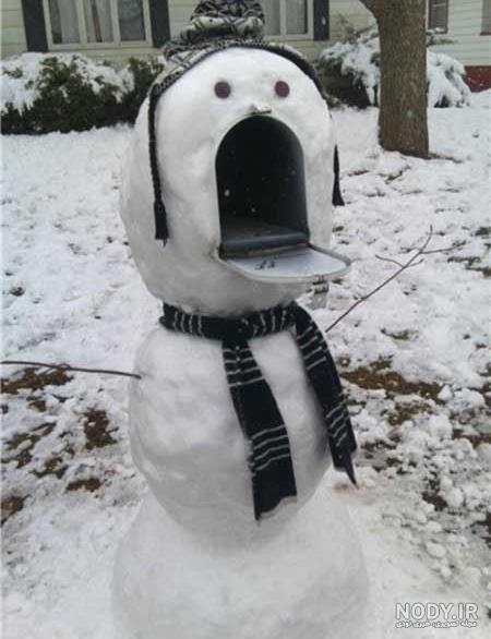 عکس بزرگترین آدم برفی جهان - عکس نودی