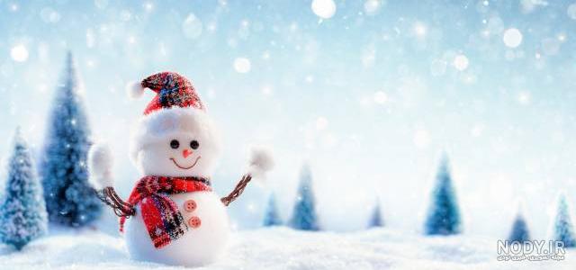 عکس از آدم برفی در زمستان - عکس نودی