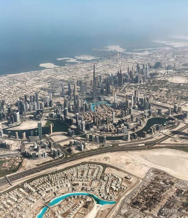 عکس شهر دبی از بالا - عکس نودی