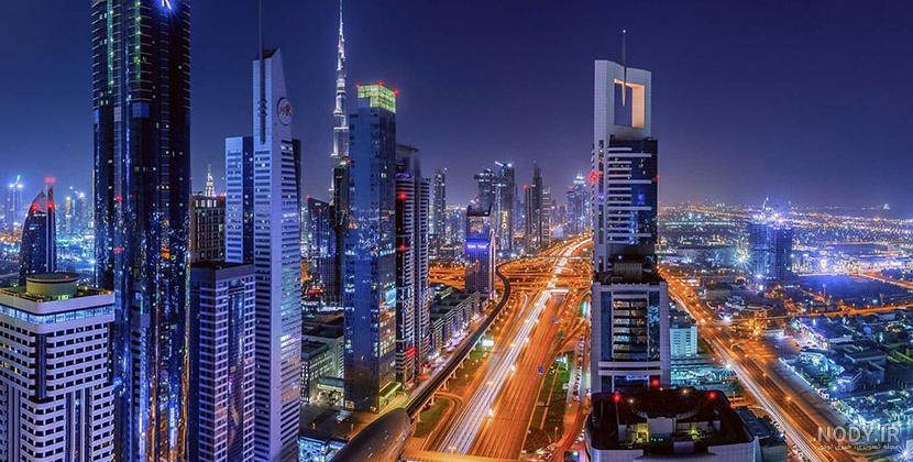 عکس شهر دبی از بالا - عکس نودی